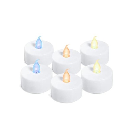 Set 6 Lumanari LED, Multicolor, Electrice, Functie de schimbare a ...