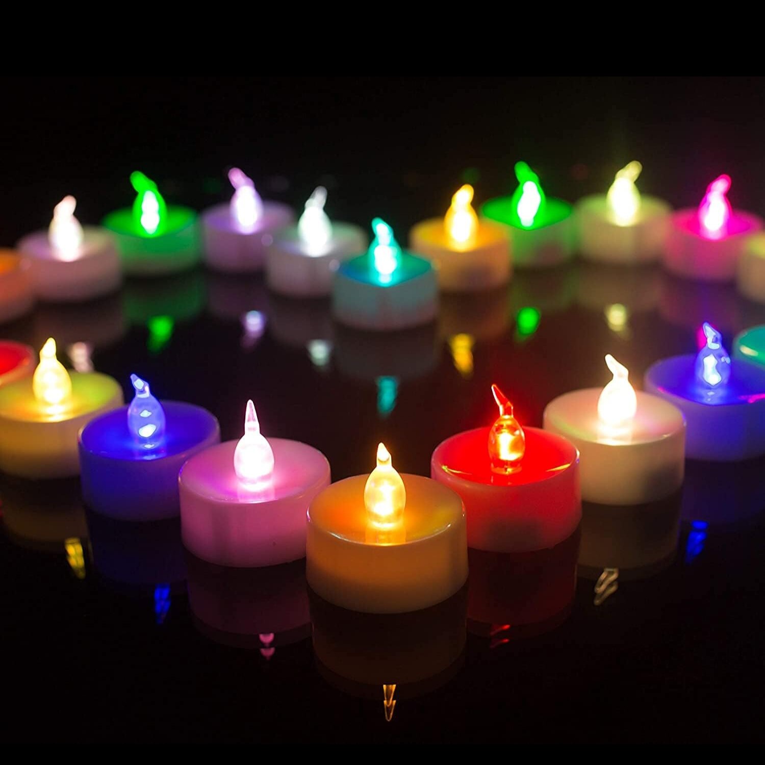 Set 6 Lumanari LED, Multicolor, Electrice, Functie de schimbare a ...