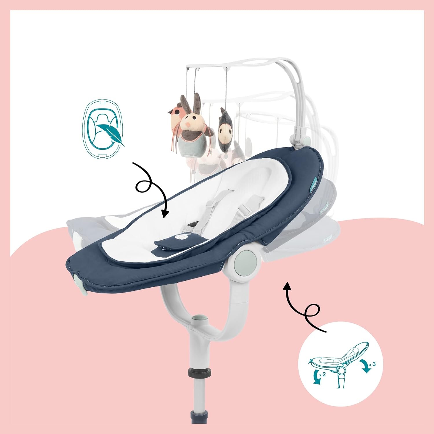 Balansoar Bebe, Babymoov, Swoon Air - reglare pe inaltime in 5 directii ...