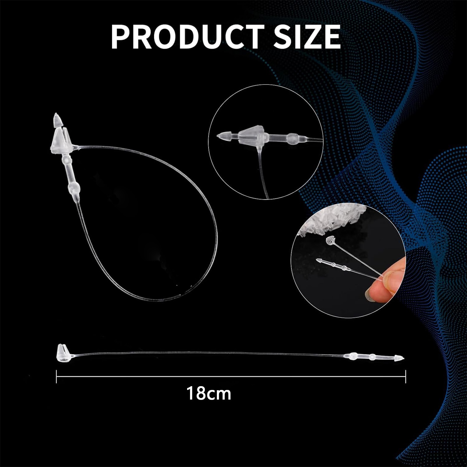 Set de agatatori pentru etichete din plastic, NUODWELL, 2000 de bucati ...