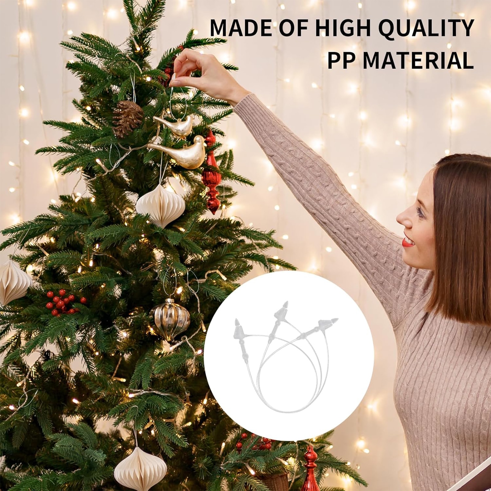 Set de agatatori pentru etichete din plastic, NUODWELL, 2000 de bucati ...