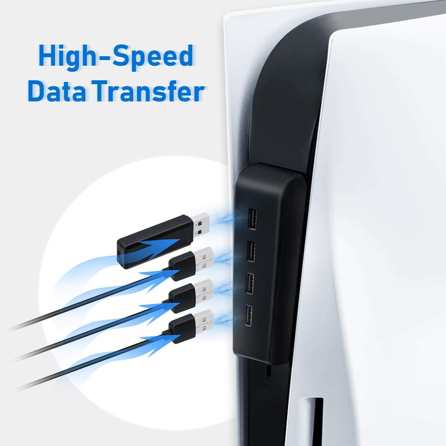 Hub cu 4 porturi USB 2.0 pentru diferite controllere, volan sau charger ...