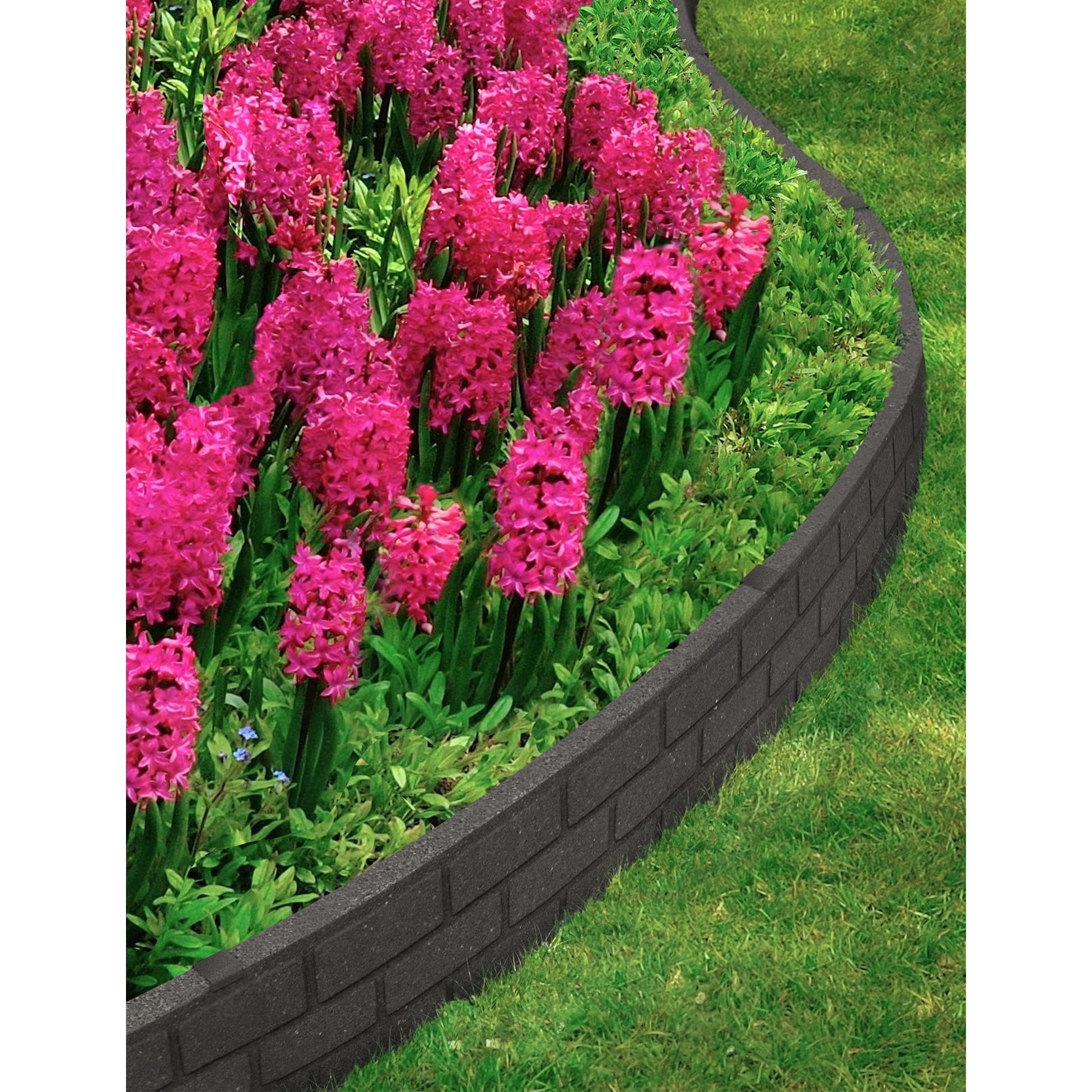 Palisada de gradina, Gri, 120x2x15 cm + 3 stifturi, + un conector - eMAG.ro