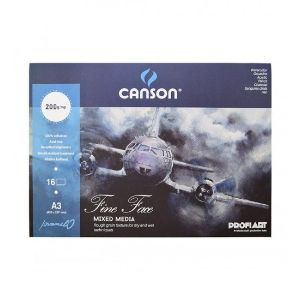 Bloc desen mixed media Fine Face Canson 200 gr A3 - eMAG.ro