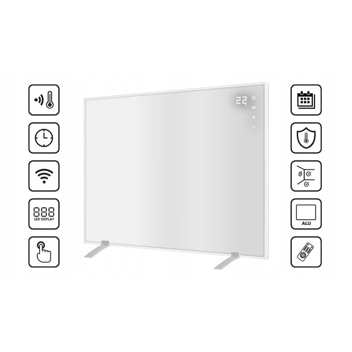 Incalzitor cu infrarosu WiFi Eberg 600W, LED cu economie de energie ...