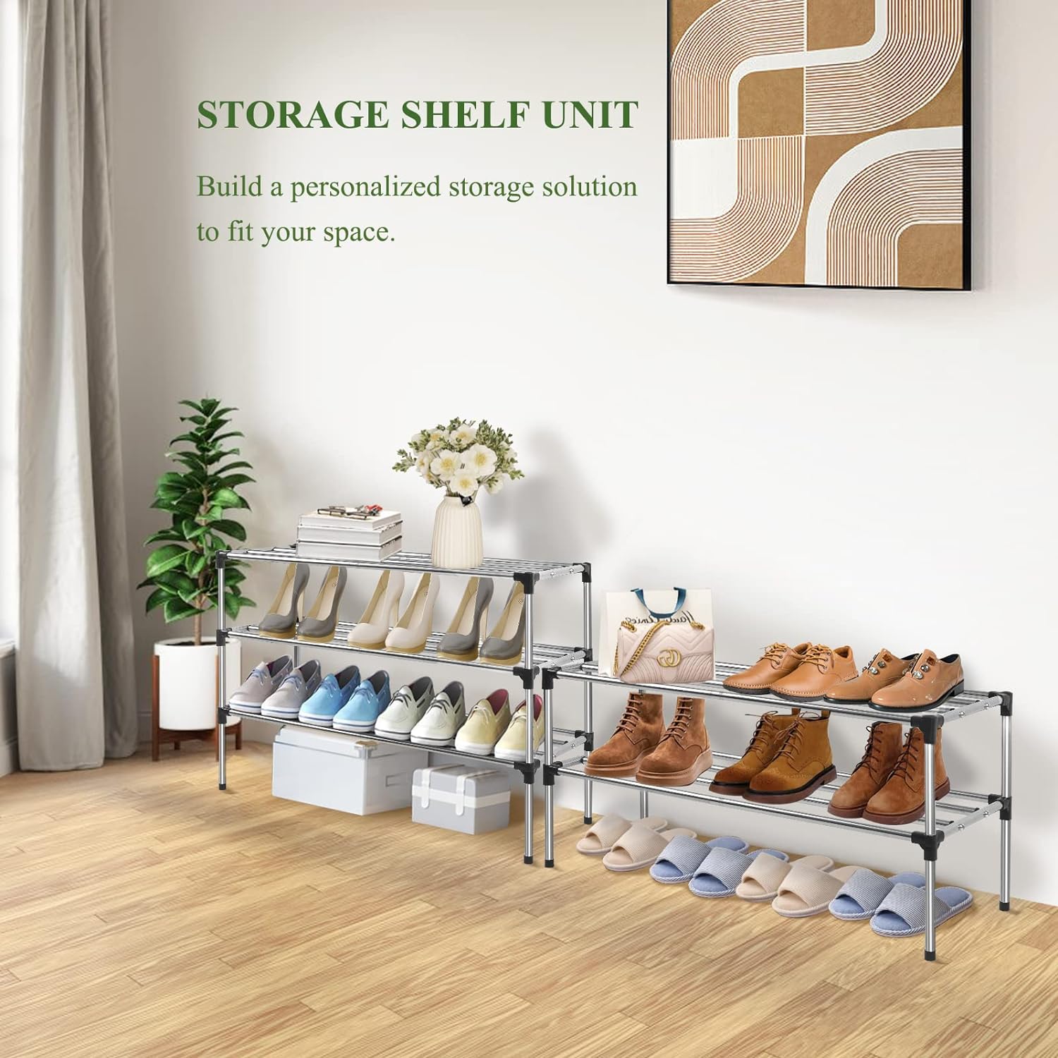 Рафт за обувки, Anmar, рафт на 3 нива, 80x28x57см - eMAG.bg