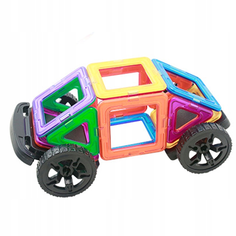 Set Constructie Blocuri Magnetice Copii 48 piese plastic + magnet - eMAG.ro