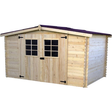 Casuta De Gradina Habrita Fara Podea Lemn Masiv Rasinoase 315x304 Cm ...