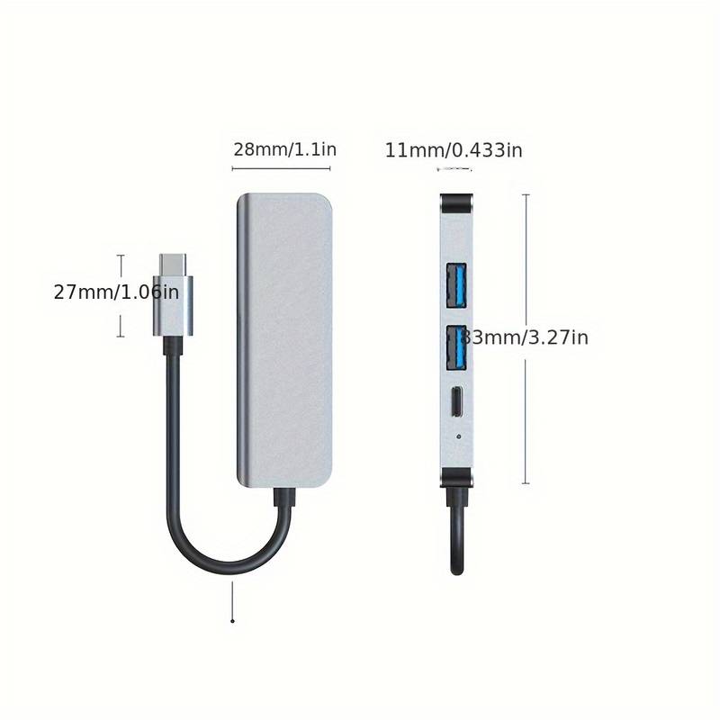 Adaptor Hub HDMI 4 in 1, Bolongking®, Hub USB tip C la HDTV Adaptor ...