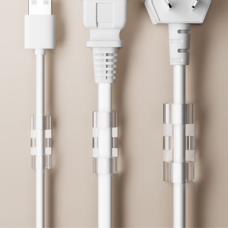 Set 20 de suporturi autoadezive pentru organizare cablu de 6-8mm, 33 x ...