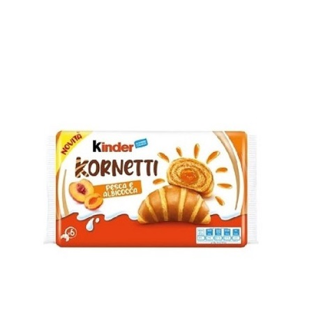 Cornuri cu piersici si caise Kinder Kornetti 6 buc - eMAG.ro