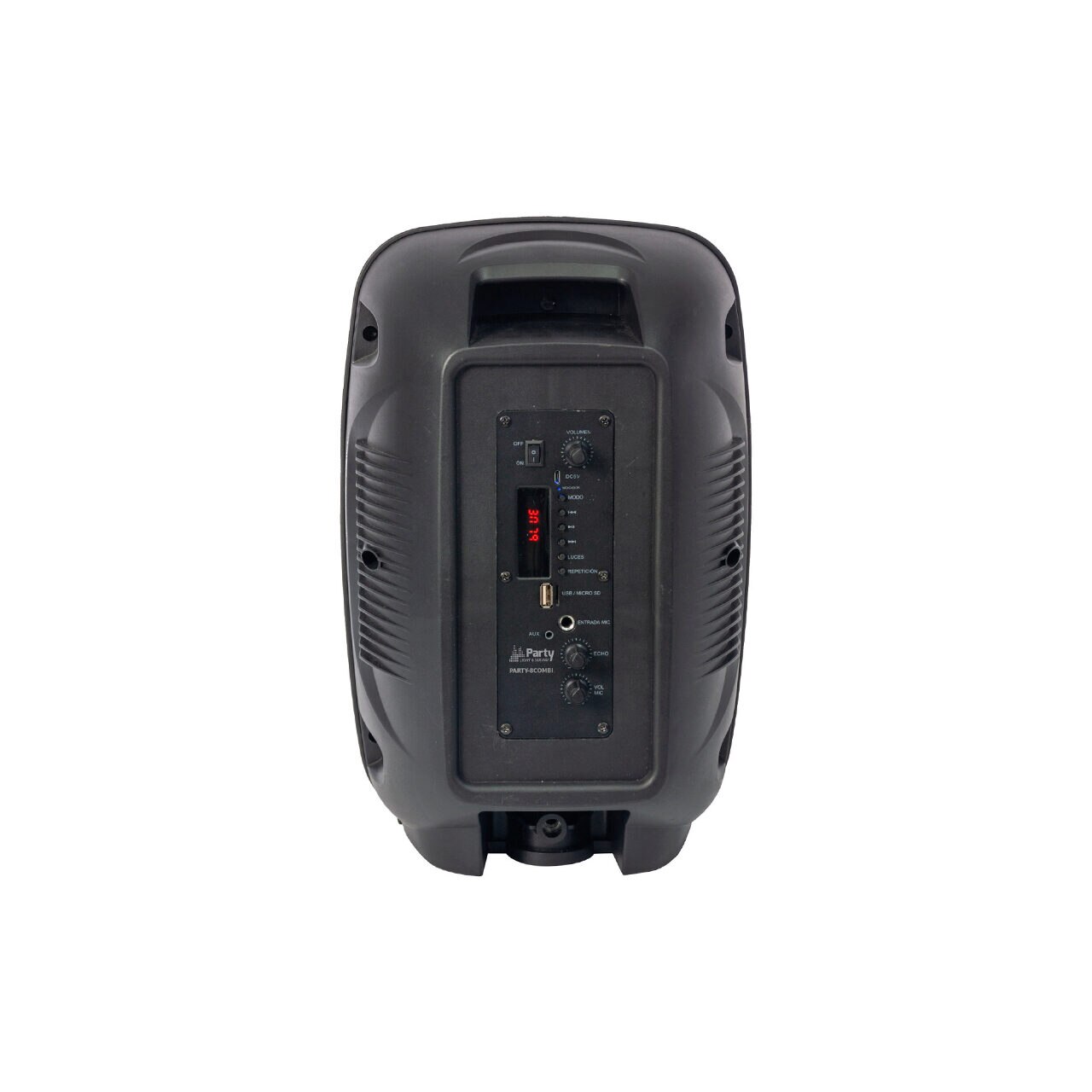 Boxa portabila iluminata LED, 40W RMS, USB/SD/BT/FM, 235x210x385 mm ...