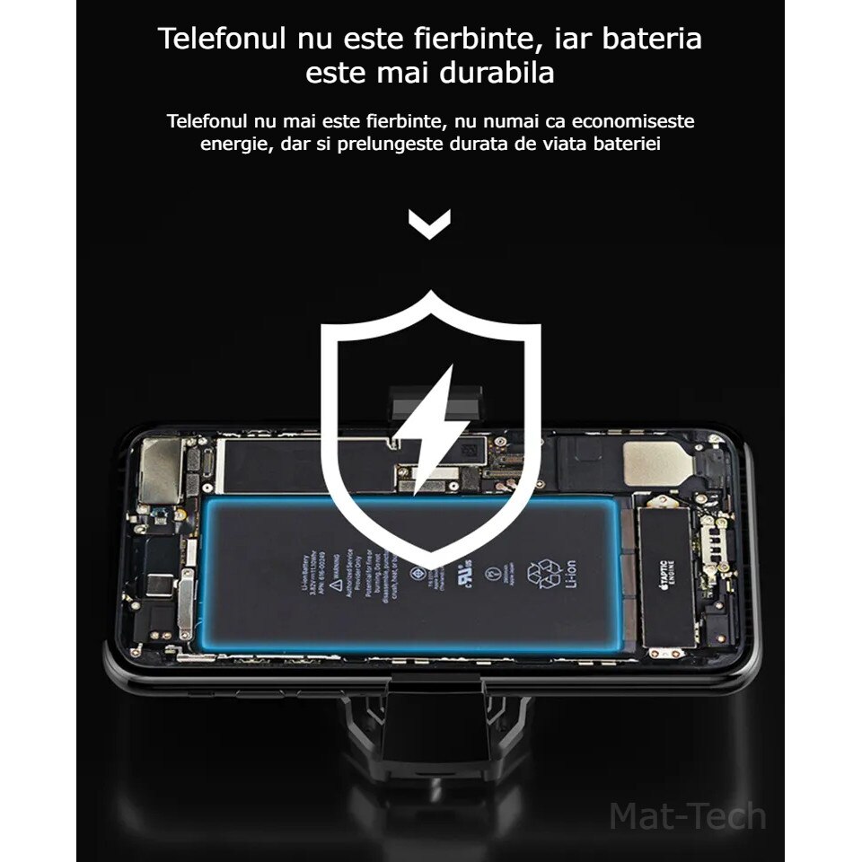 Set Cooler telefon, Memo FL05, lumina colorata RGB, Ajustabil, 3 trepte ...