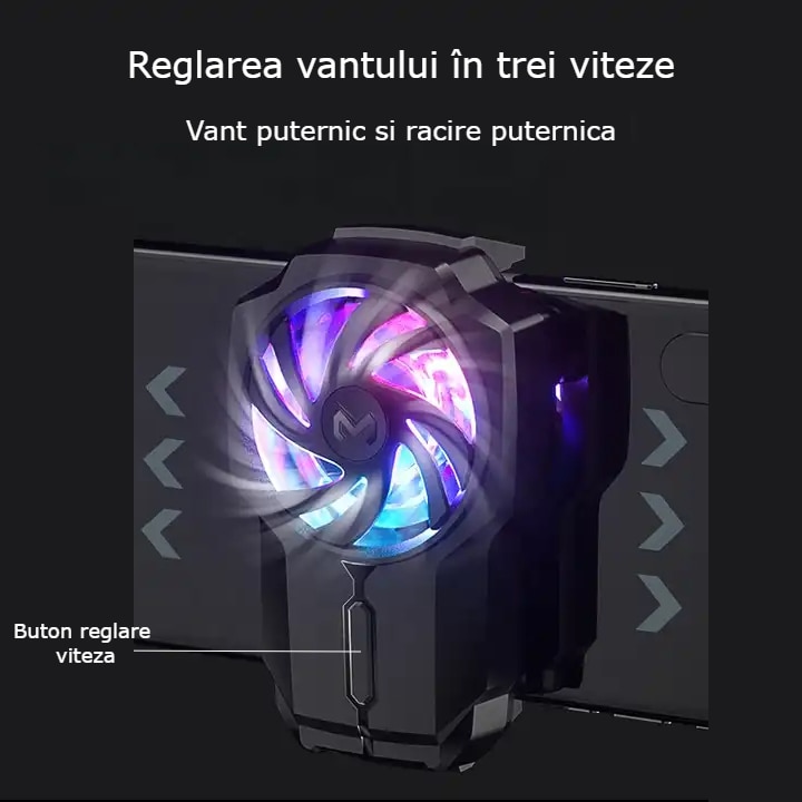 Set Cooler telefon, Memo FL05, lumina colorata RGB, Ajustabil, 3 trepte ...