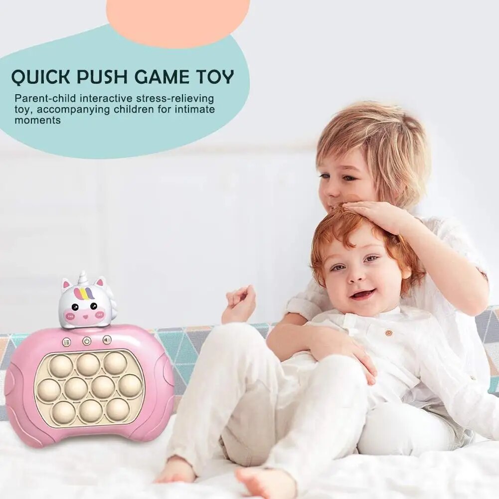 Joc interactiv Pop-It Consola, antistres, cu sunete si lumini ...