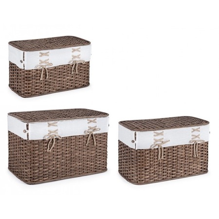 Set 3 cosuri depozitare rattan Simplicity 56x33x33 cm; 61x36x38 cm ...