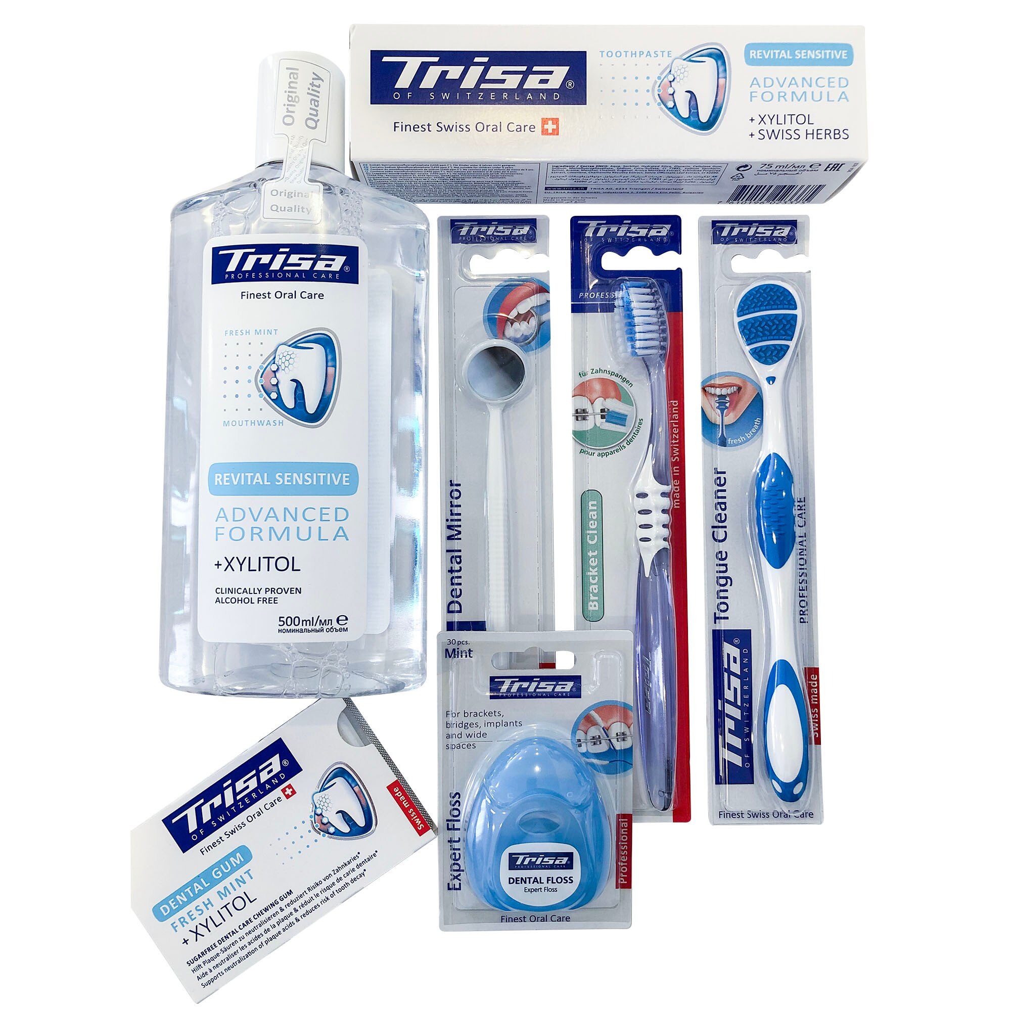Set 7 produse de ingrijire orala Trisa Oral Care Bracket Clean ...