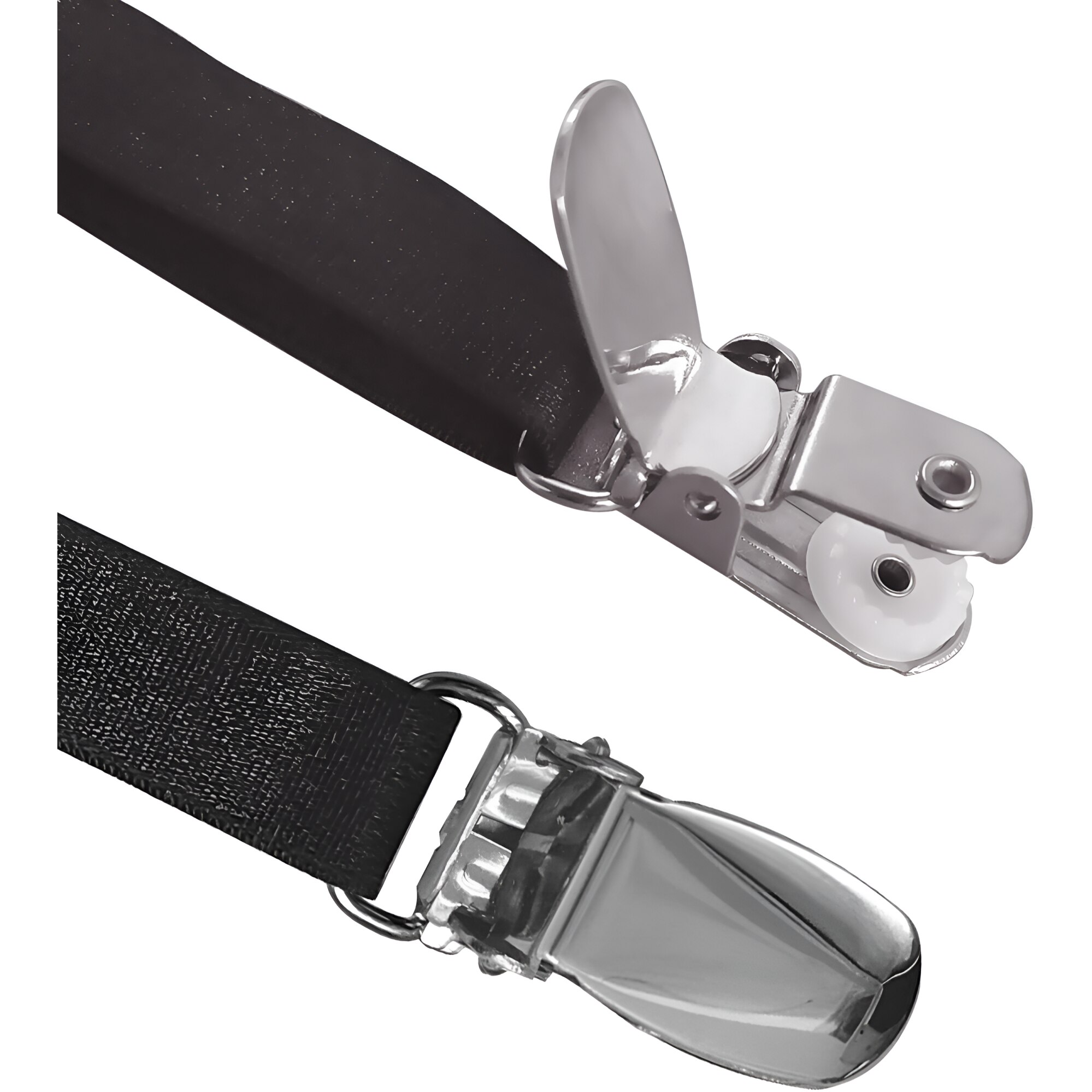 Set 2 bretele Suspensor Camasa Unisex HASEPE, marime universala, Clips ...