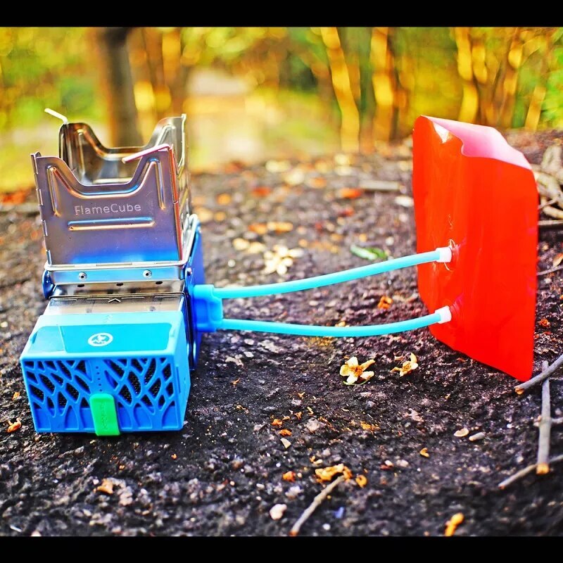Soba de camping, metal, pliabila, manuala, albastra - eMAG.ro