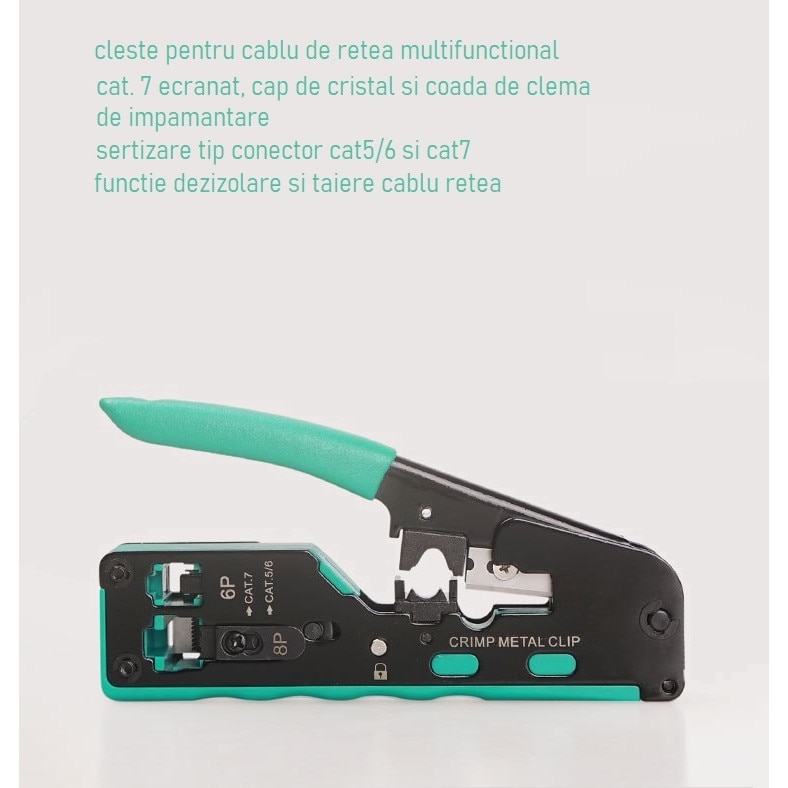 Utp клещи за кримпване на мрежови кабели Ftp Rj45 Rj11 Rj12 конектори преминаване рязане и