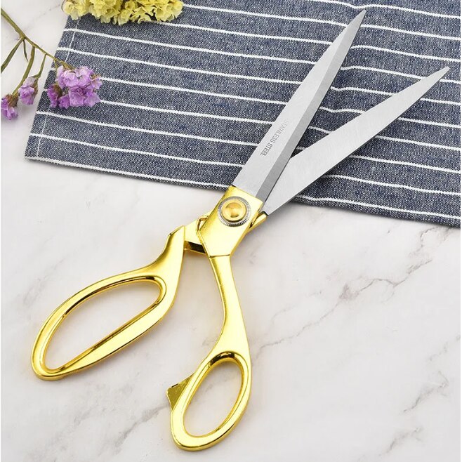 Foarfeca de croitorie, din metal, 25 cm, culoare auriu - eMAG.ro