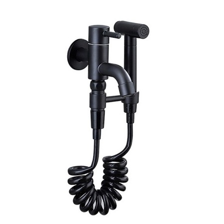 Set de dus de tip bideu cu pulverizator de apa si robinet pentru ...