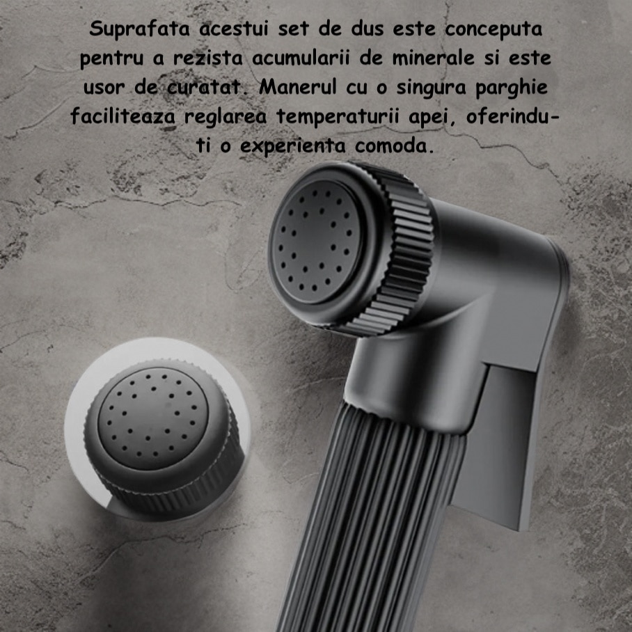 Set de dus de tip bideu cu pulverizator de apa si robinet pentru ...
