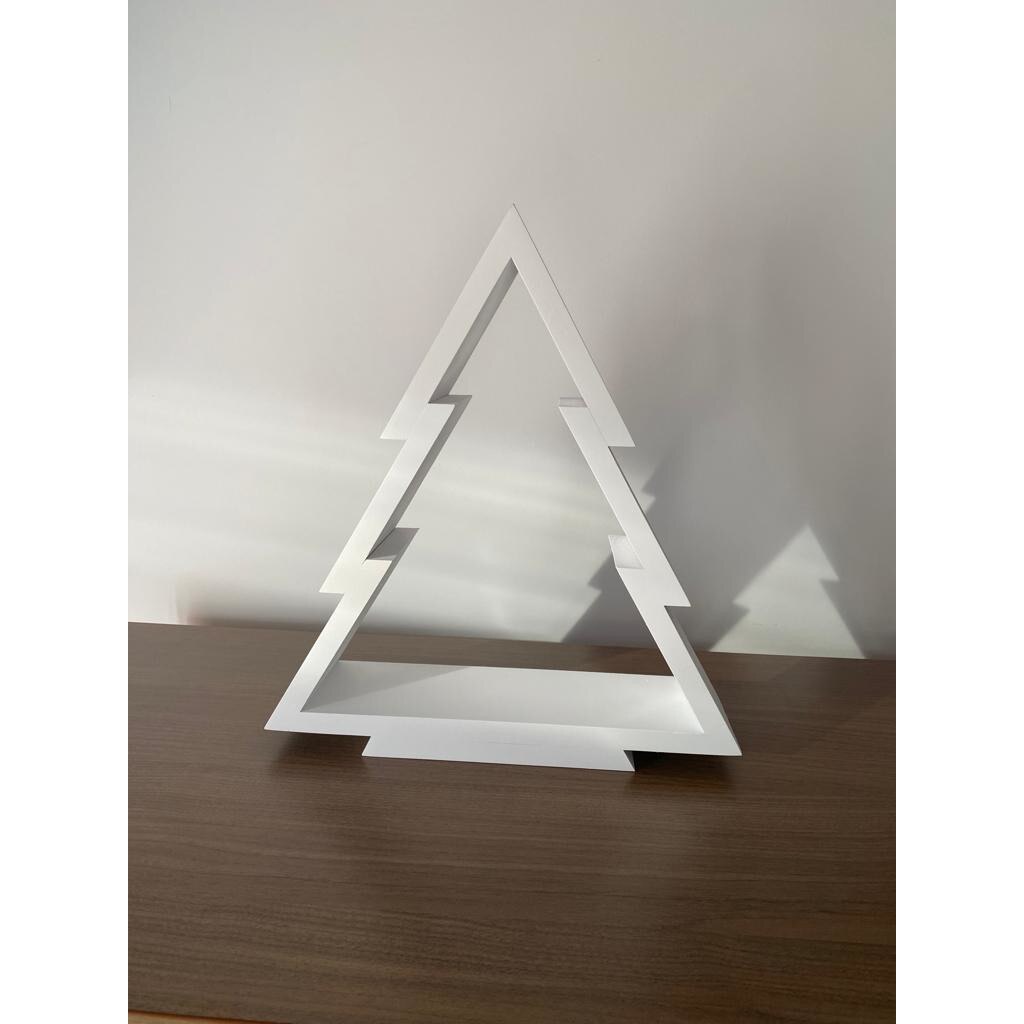 Bradut decorativ de Craciun, 40 x 36 x 10 cm, Alb - eMAG.ro