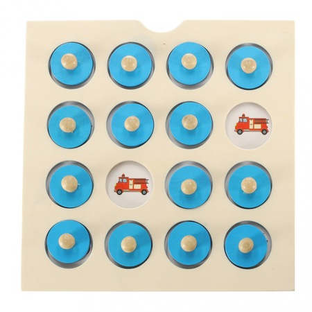 Joc de memorie din lemn pentru copii 18cm - eMAG.ro