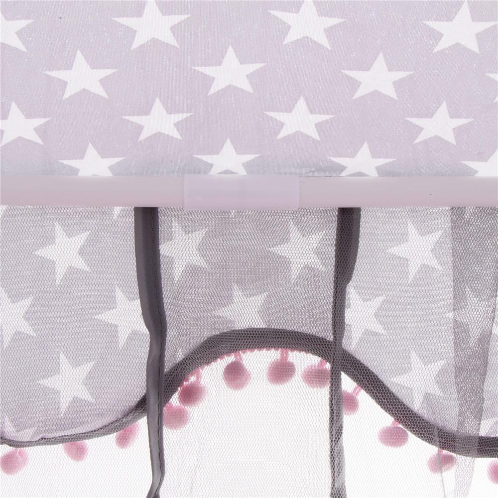 Cort Castel de joaca pentru copii, pliabil, 138x140cm, roz cu gri - eMAG.ro