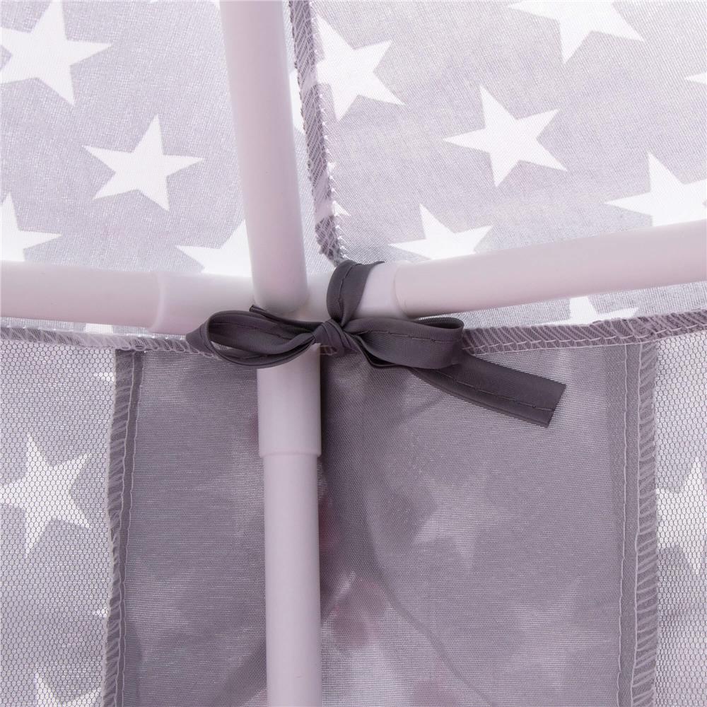 Cort Castel de joaca pentru copii, pliabil, 138x140cm, roz cu gri - eMAG.ro