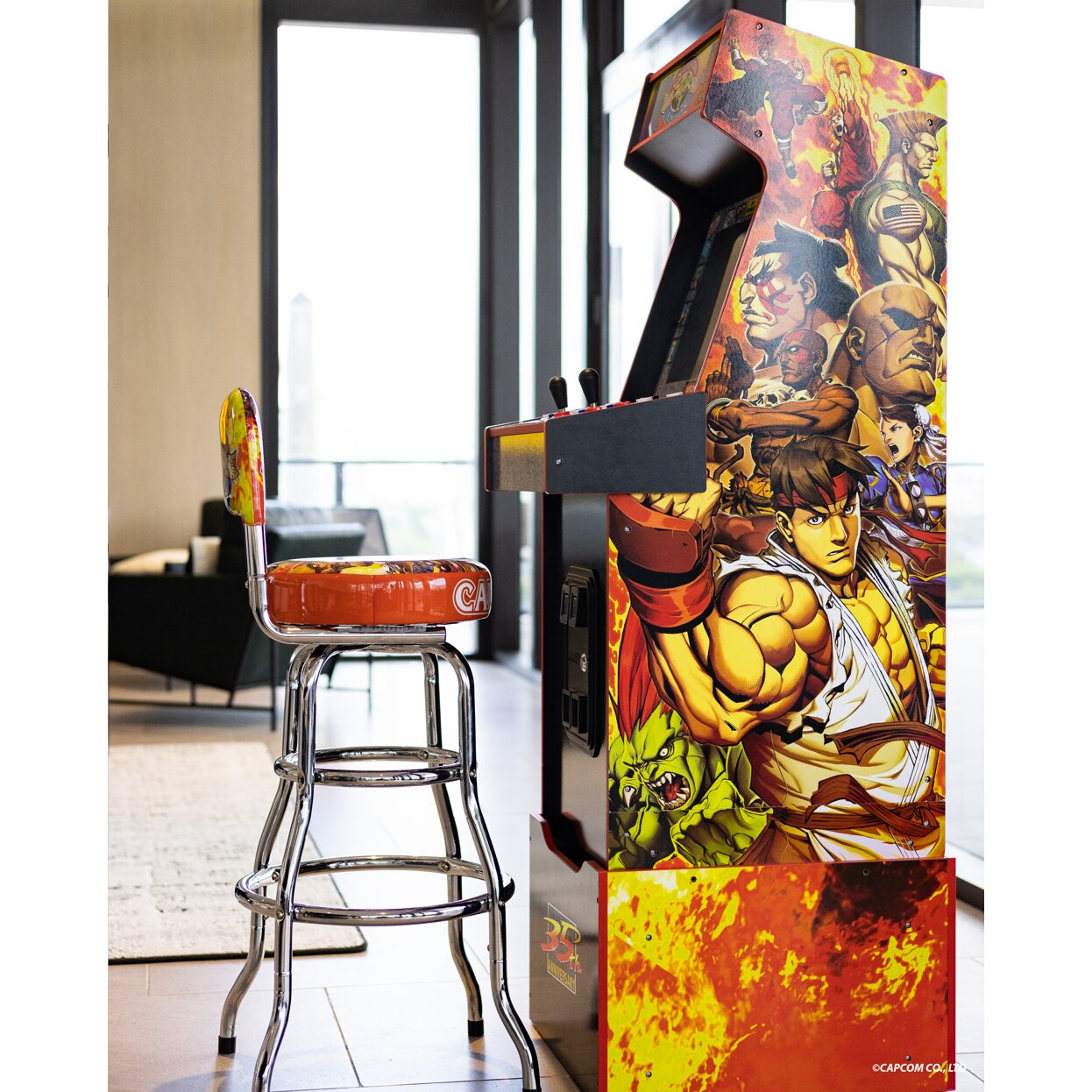 Retro függőleges konzol 14 játék ARCADE1UP, Capcom Legacy Yoga Flame ...