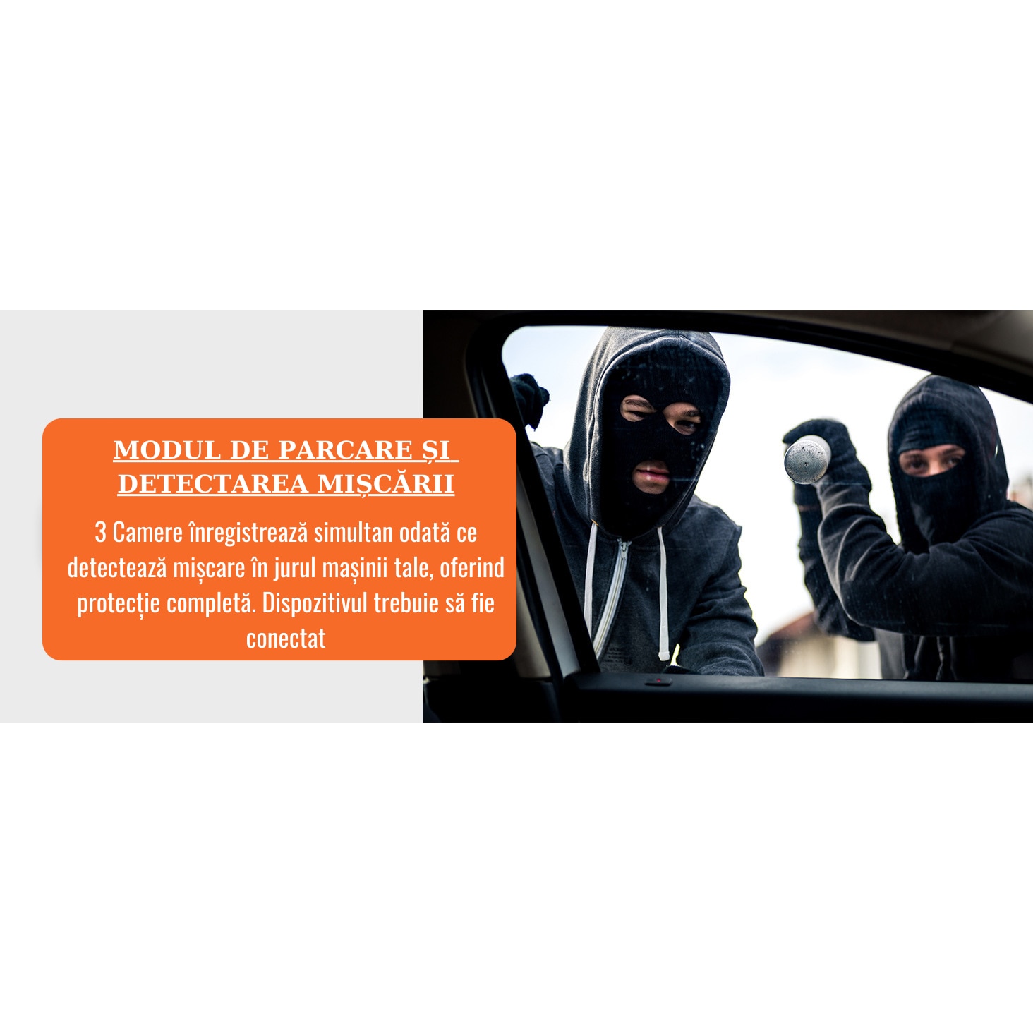 Camera auto cu inregistrari multiple de inalta definitie din trei ...