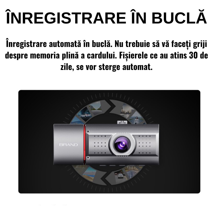 Camera auto cu inregistrari multiple de inalta definitie din trei ...