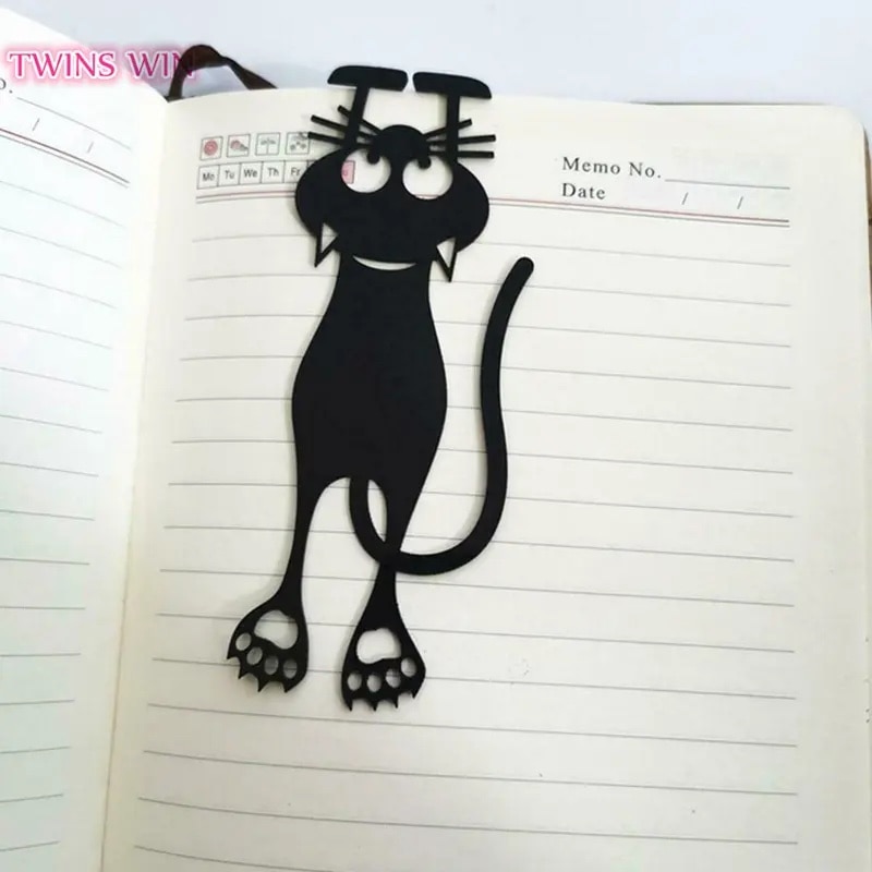 Semn de carte pisica neagra (black cat) din PVC - eMAG.ro