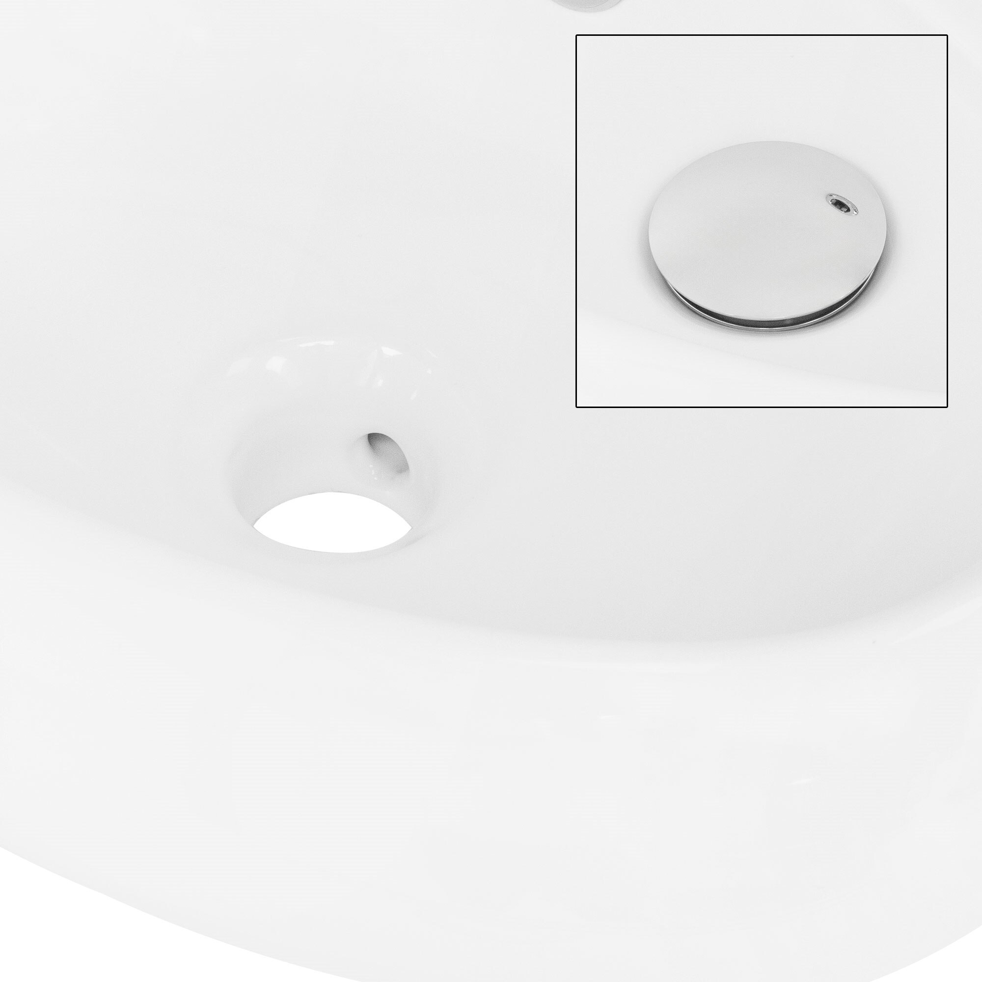 Lavoar baie, ML-Design, alb, ceramic, 430 x 280 x 150 mm, forma ovala ...