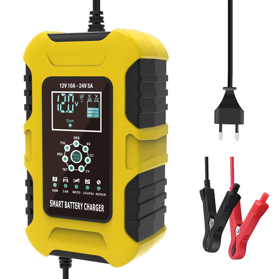 Incarcator baterii auto/moto, MOSMAOO®, 12V/10A - 24V/5A - 10A viteza ...