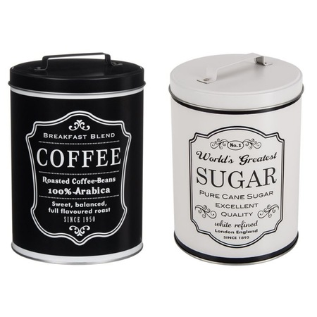 Set Cutii Metalice pentru Cafea si Zahar 1, 4 l - eMAG.ro