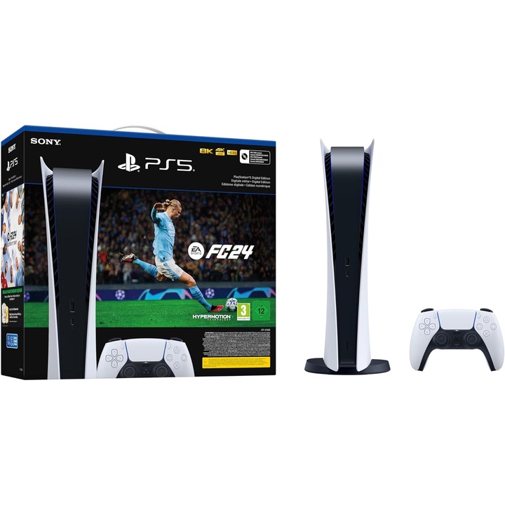 Consola PlayStation 5 Digital Edition + Joc PS5 EA Sports FC 24 - eMAG.ro