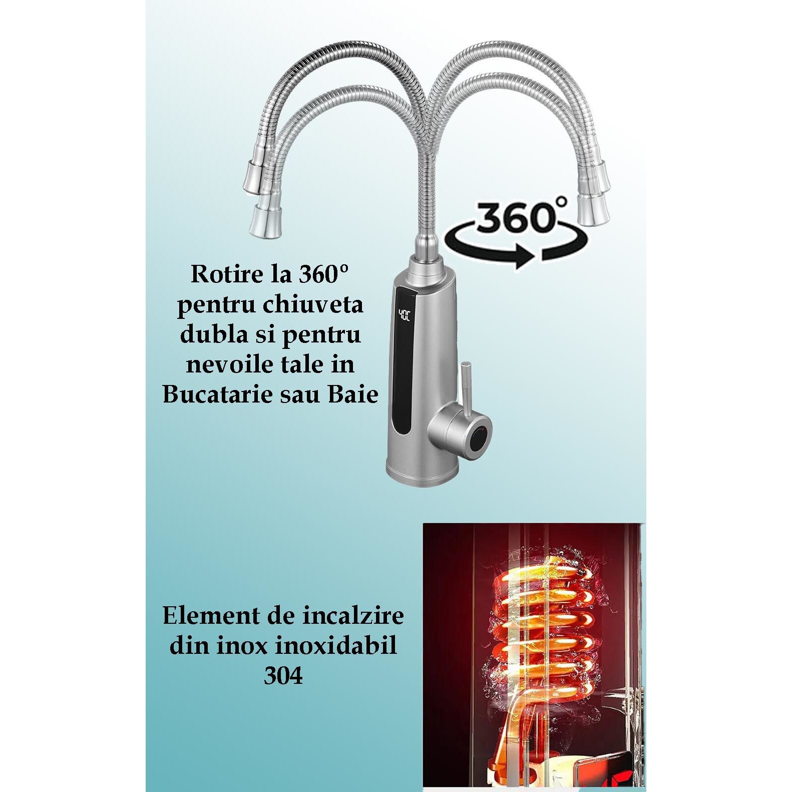 Robinet electric, Instant, Incalzire instantanee, Apa calda si rece in ...