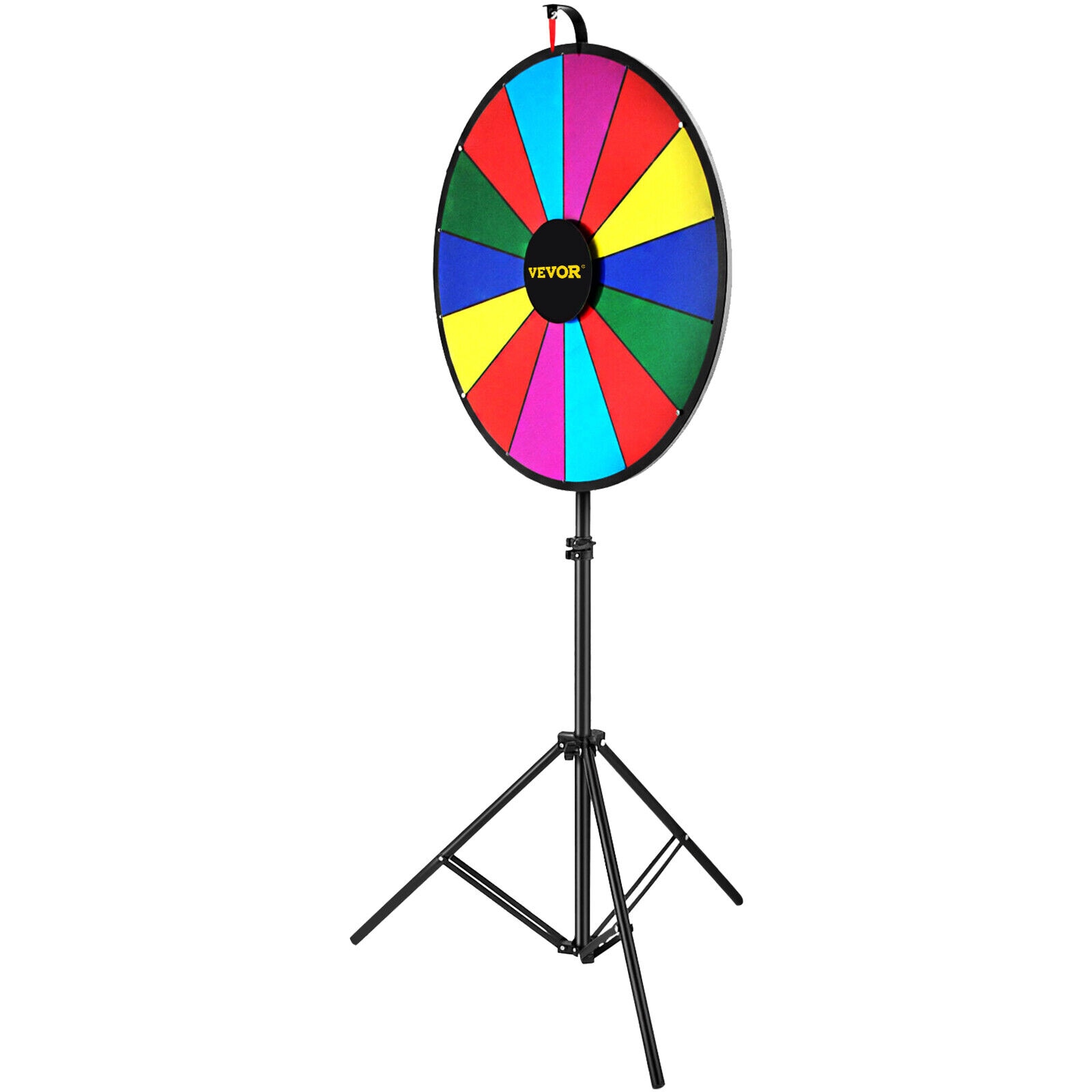Roata de premii, cu trepied pliabil, 24 inch, 14 sloturi, metal, negru ...