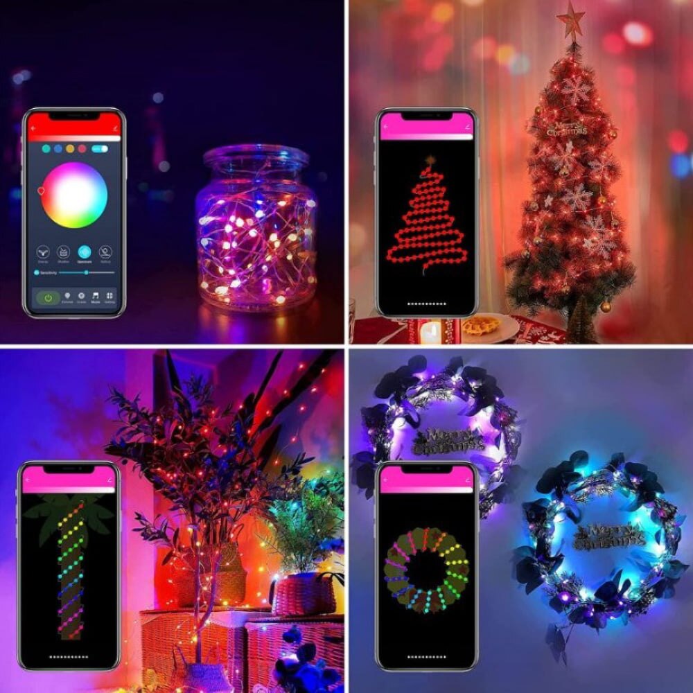 Instalatie Smart LED, RGB pentru Craciun cu Telecomanda si Sincronizare ...