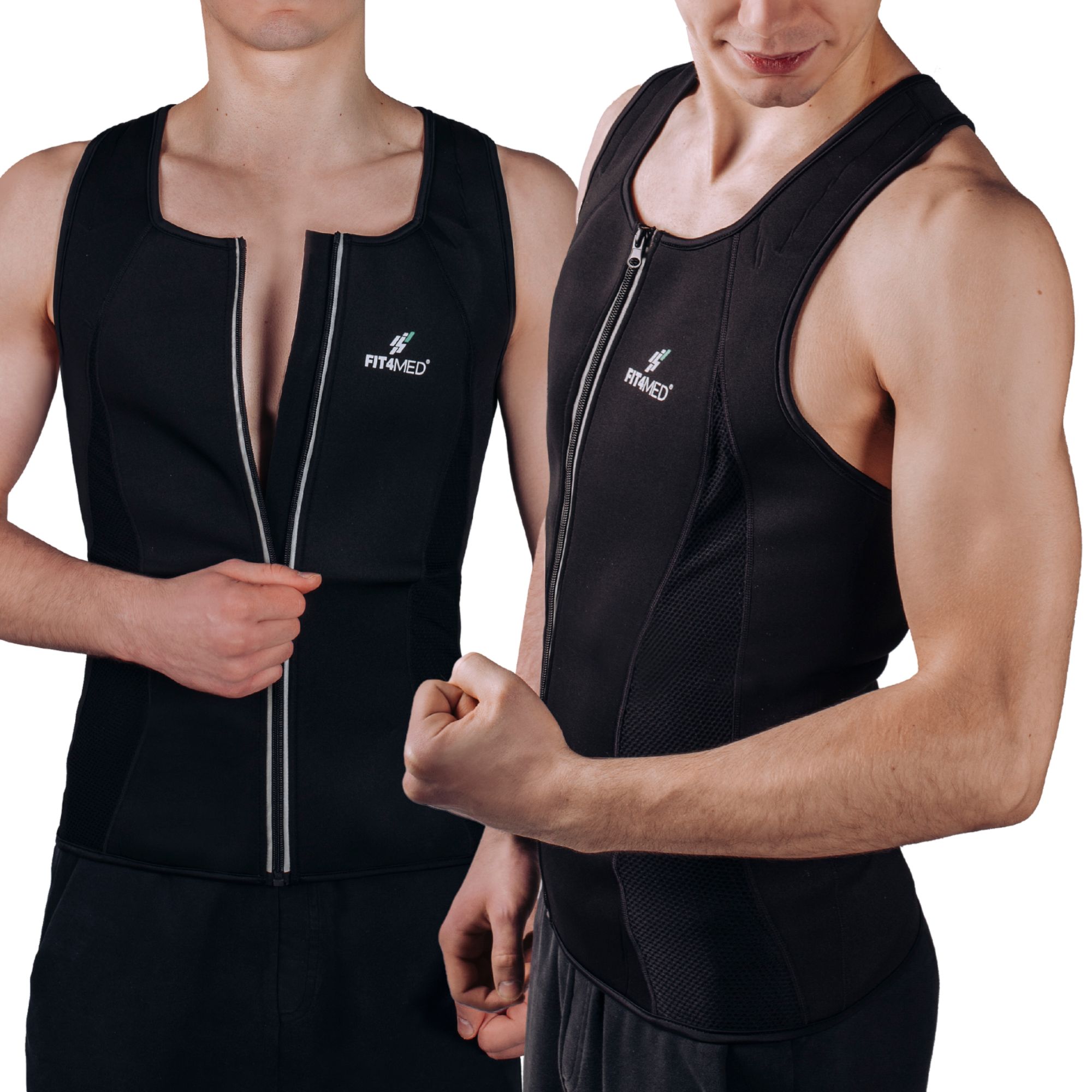 Maiou pentru slabit, Fit4med, Neopren, Negru, Marimea XL - eMAG.ro