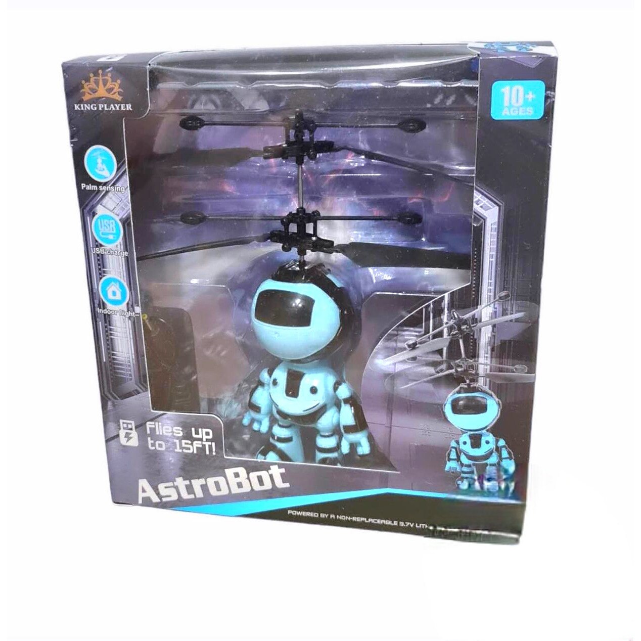 Robot zburator, control cu palma prin senzor infrarosu, inaltime 14 cm ...