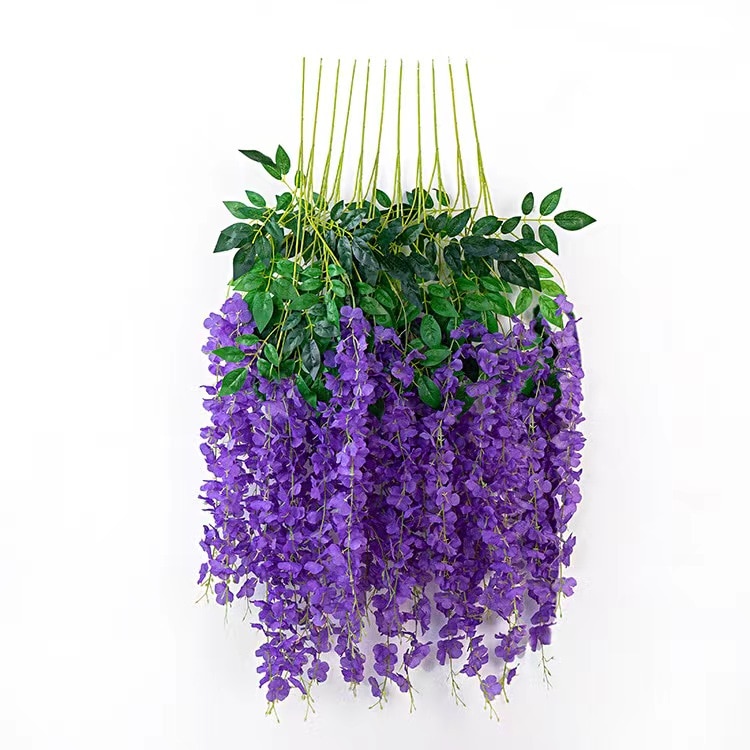 Set 12 plante artificiale, ComResi, Plastic/Matase, Verde/Mov - eMAG.ro