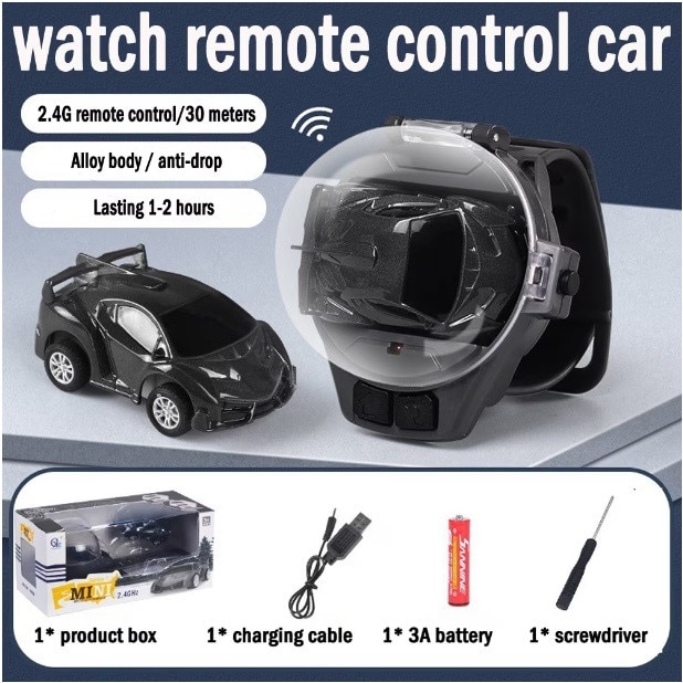 Jucarie cu ceas auto detasabil, cu telecomanda, 2.4 GHz, scara 1:64 ...