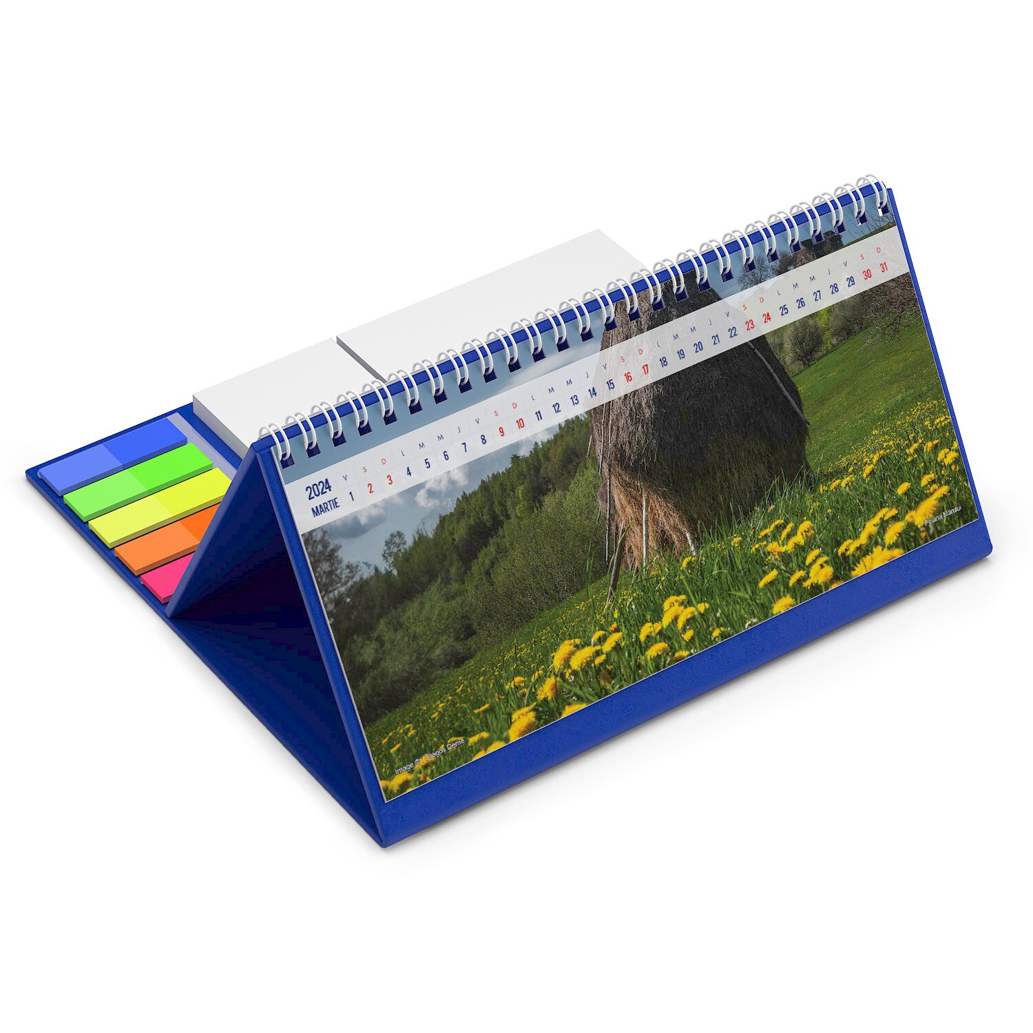 Calendar de birou cu notite repozitionabile Romania Comori Nepretuite ...