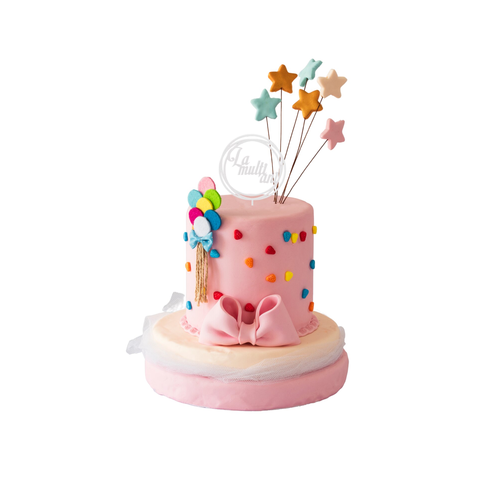 Декорация за торта РОЖДЕН ДЕН топер празнуващ живота обръщане 19 2 X 11 4 см бяла слонова