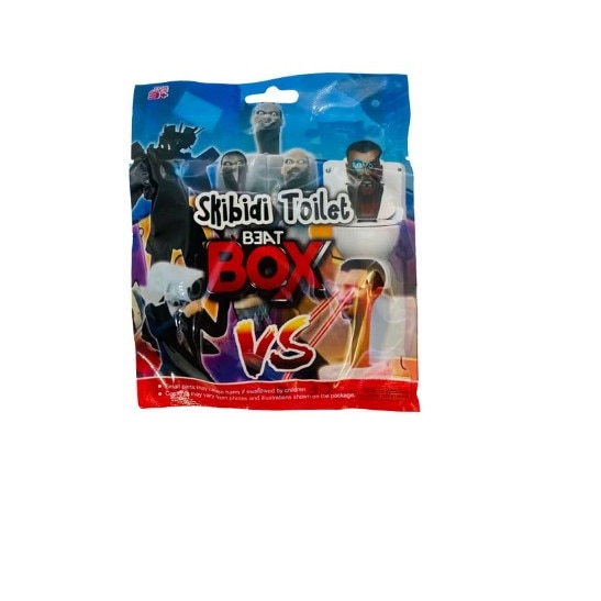 Skibidi WC Beat box boríték, figurával és meglepetéskártyákkal, Mystery ...