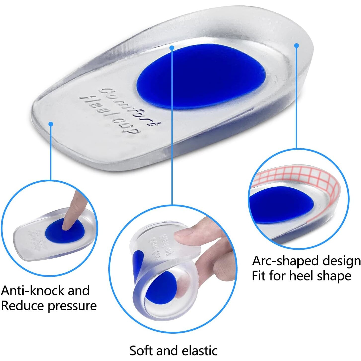 Set 6 perechi Branturi inaltatoare din silicon, dimensiunea pantofului ...